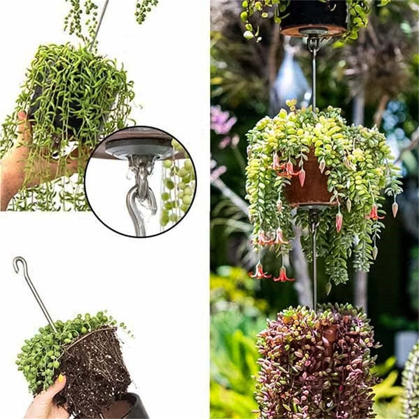 multicoloured Planter Hook Connector Metal Hanging Bracket For Flower ...