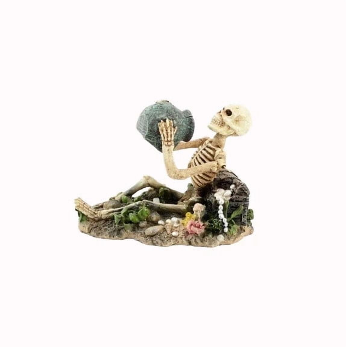 multicoloured Skull Aquarium Decor Realistic Underwater Fish Tank ...