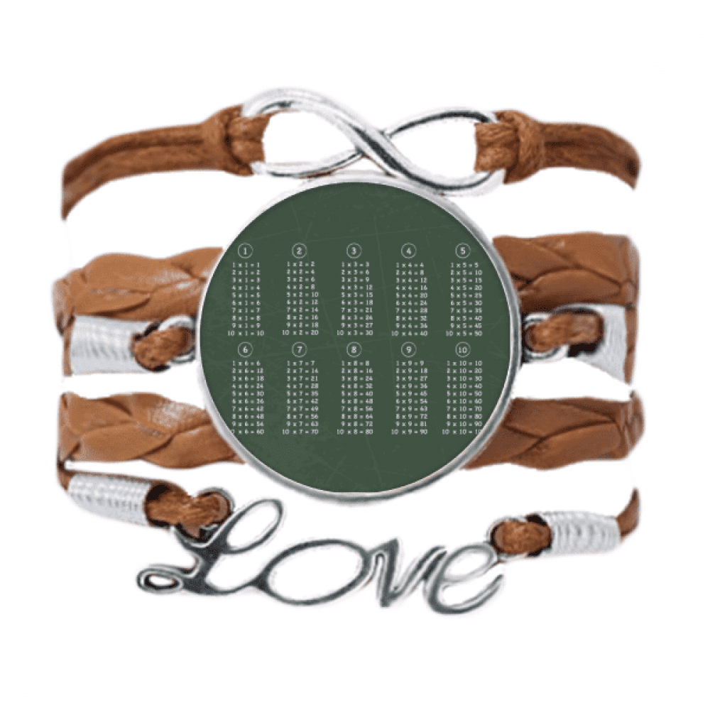 multiplication table math study number bracelet love chain ornament ...