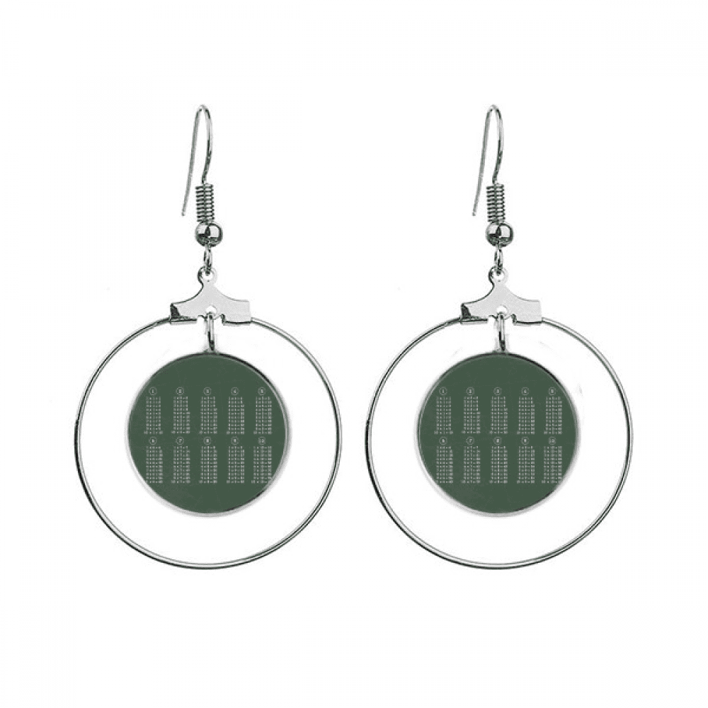multiplication table math study number earrings dangle hoop jewelry ...