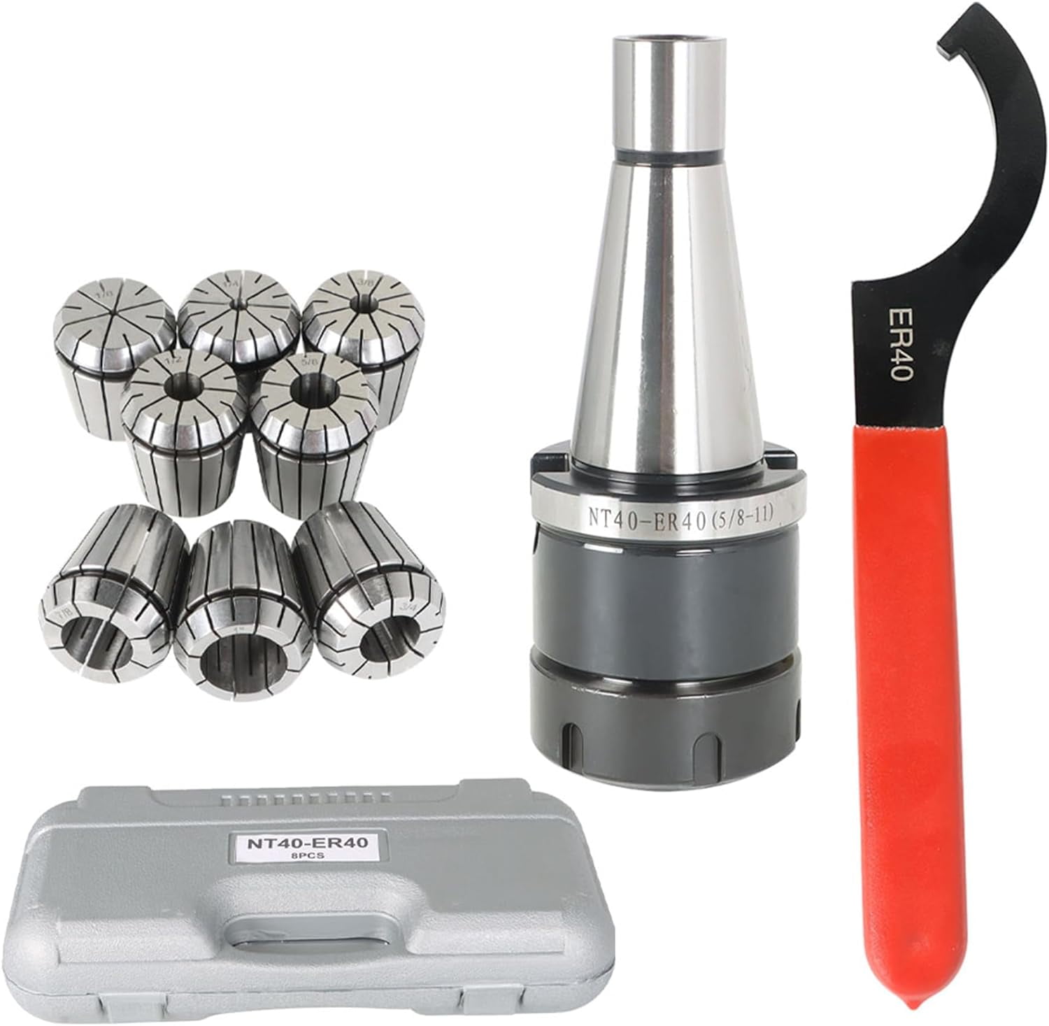 munirater 10Pcs Spring Collet Chuck Tool Holder ER40 Collet Chuck, ER40 ...