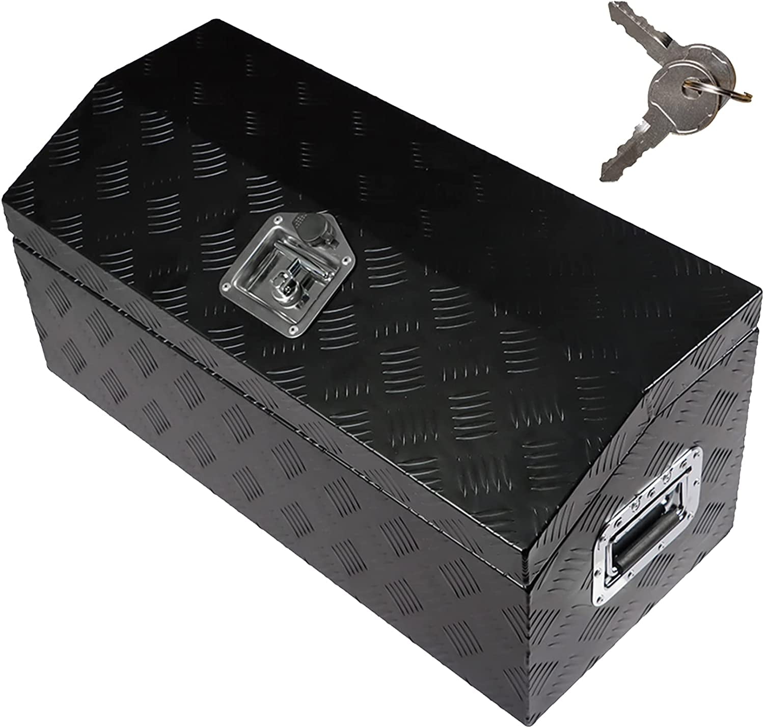 munirater 30 Inch Black Aluminum Tool Box Pentagon with Lock and Key ...