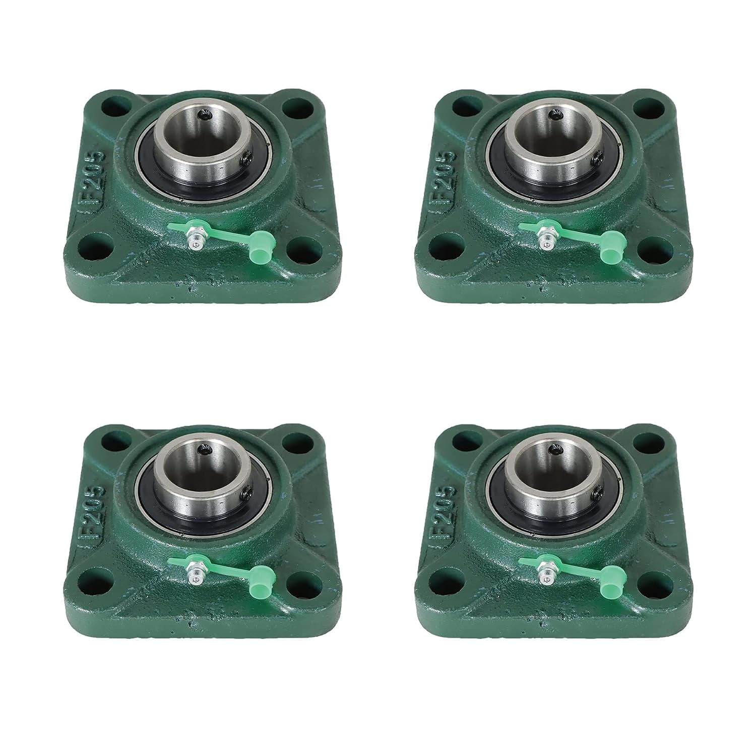 munirater 4Pcs UCF205-16 Pillow Block Bearings 1 Inch Bore Square Flange Mounted Pillow Block ...
