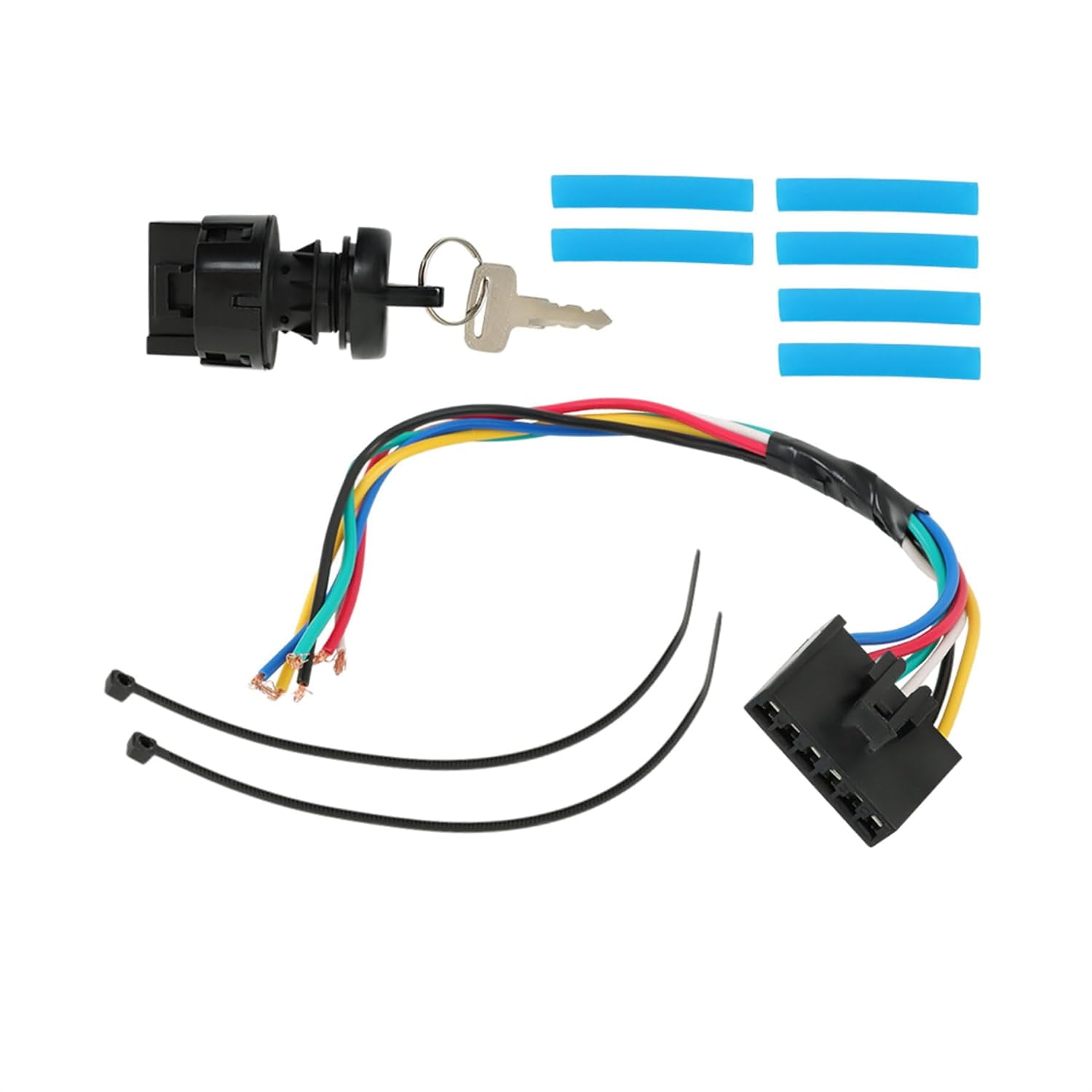 munirater 6 Pin Ignition Key Switch & Repair Harness Pigtail Kit ...