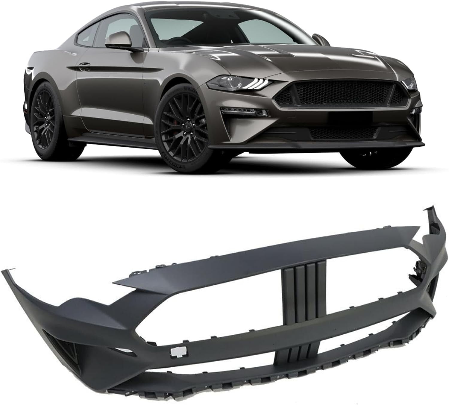 munirater Bumper Cover Fascia Front Replacement for Ford Mustang 2018 ...