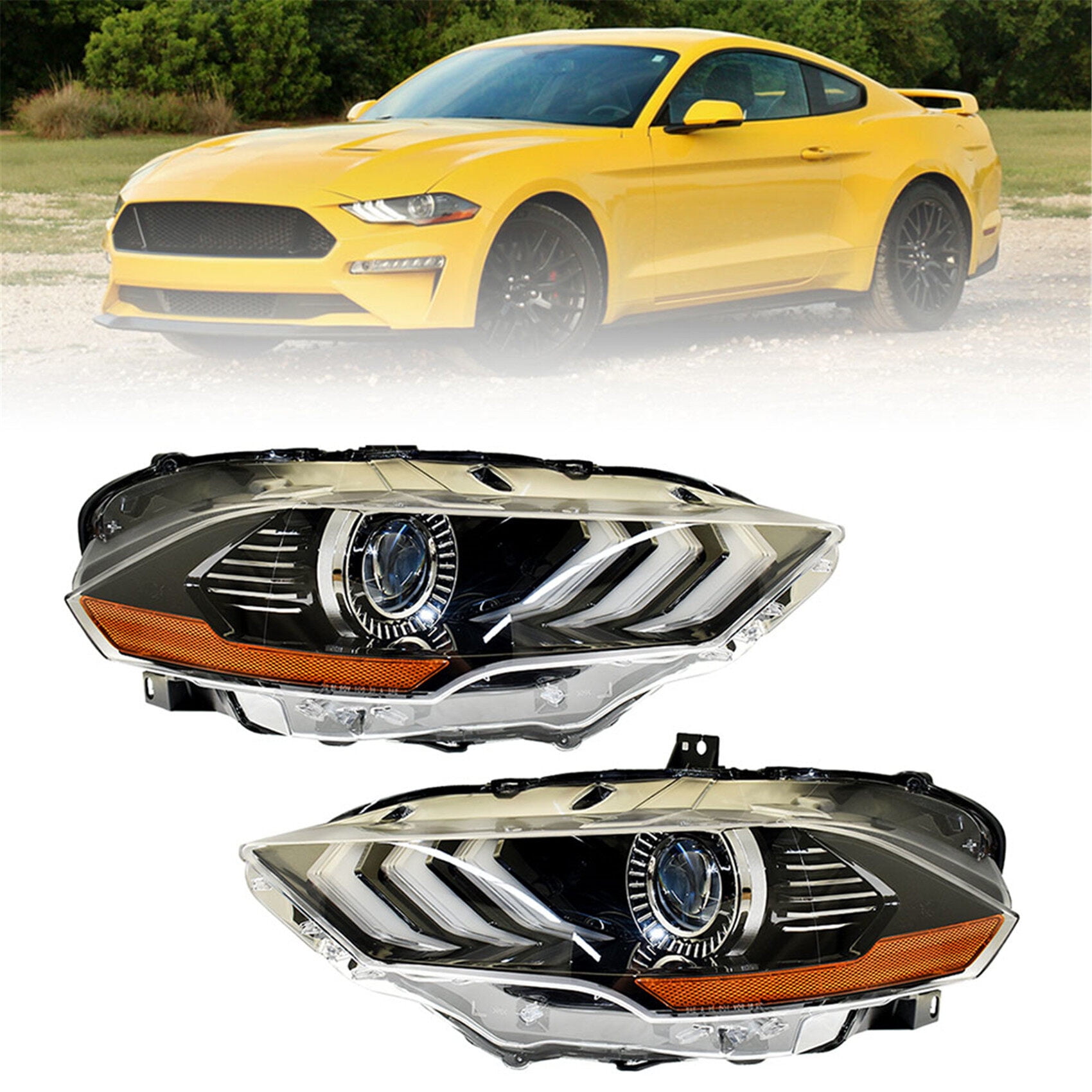 munirater Driver and Passenger Side Headlight Assembly with LED DRL ...