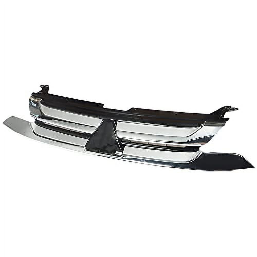 munirater Front Upper Mesh Grille Grill Strip Trim Black Chrome ...