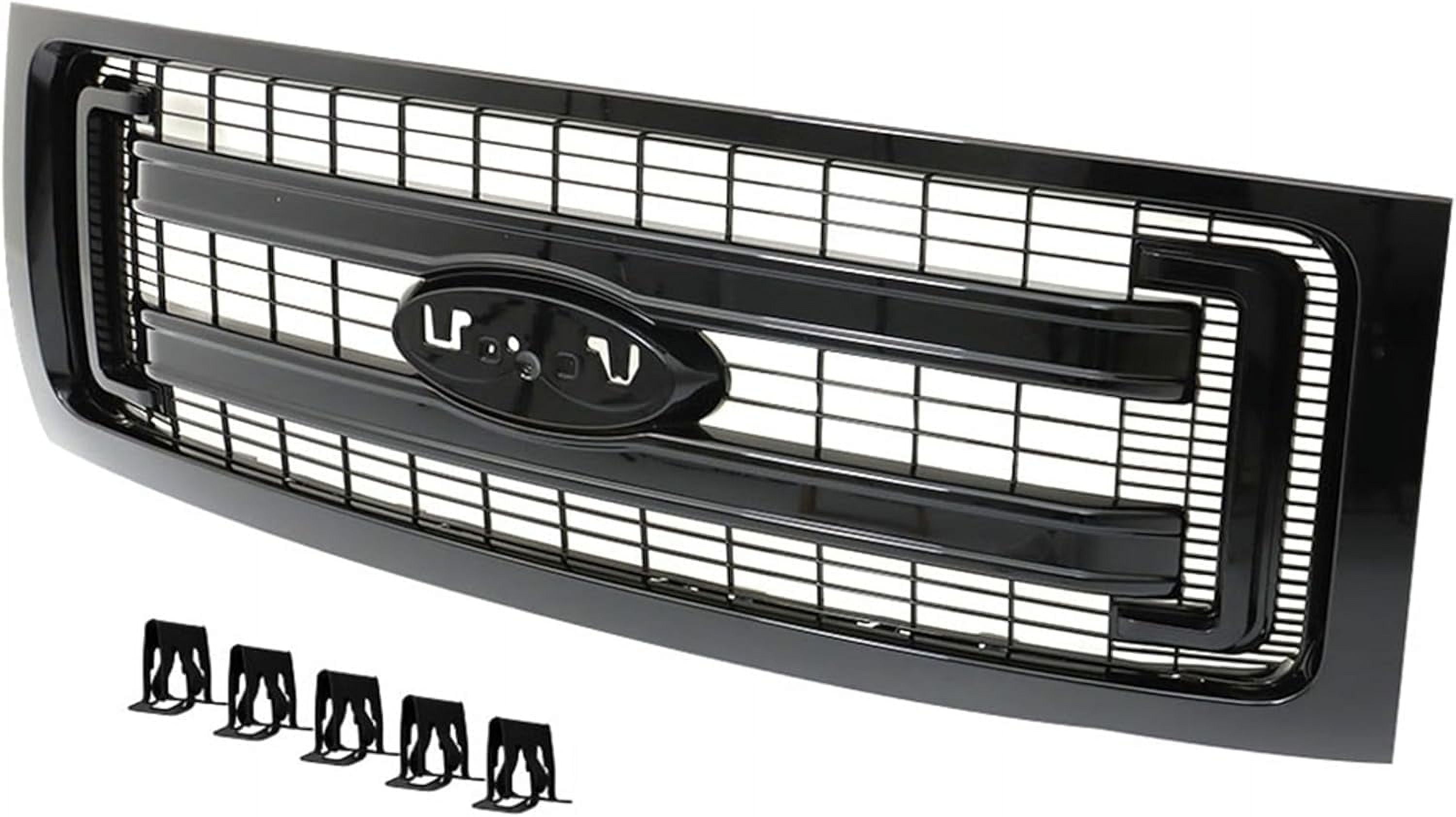 munirater Glossy Black Front Bumper Grille Mesh Style Grille ...