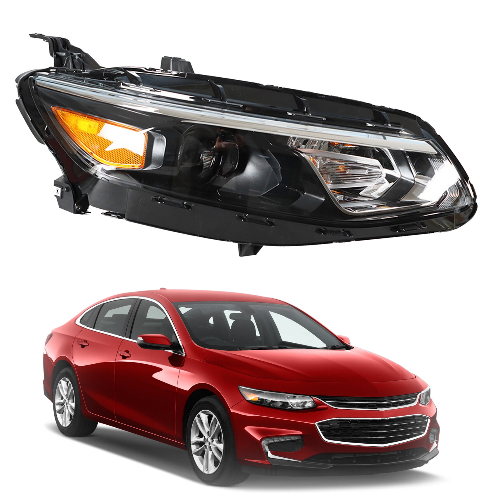 munirater Headlights Replacement for 2016 2017 2018 Chevy Malibu ...