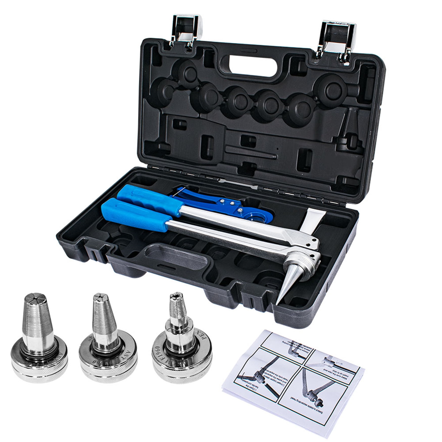 munirater Manual PEX Pipe Expander Tool Kit with 1/2In, 3/4In, 1In ...