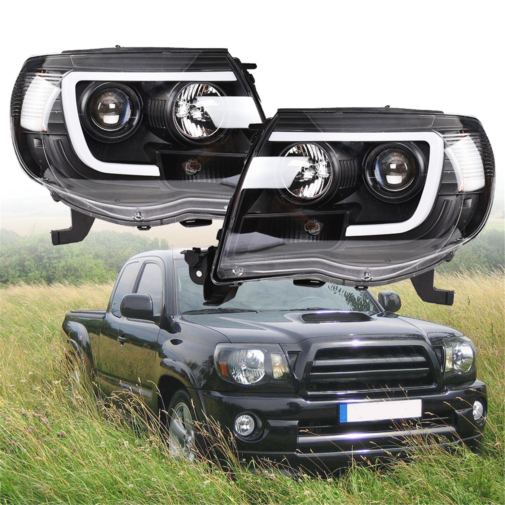 munirater Projector For Toyota Tacoma 2005-2011 Black LED Tube Factory ...