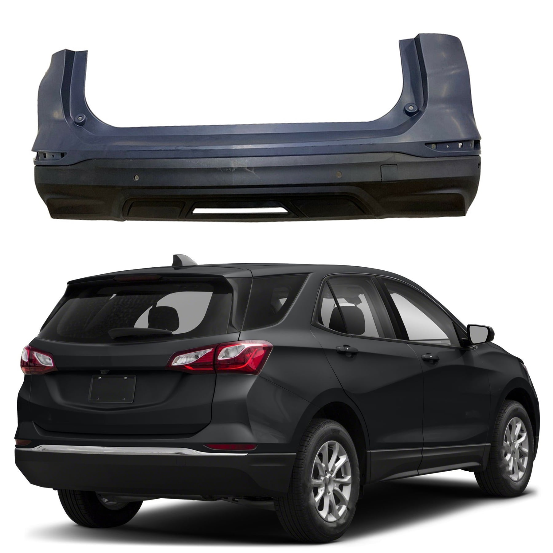 munirater Rear Bumper Cover Assembly Replacement for Chevy Equinox L LS ...