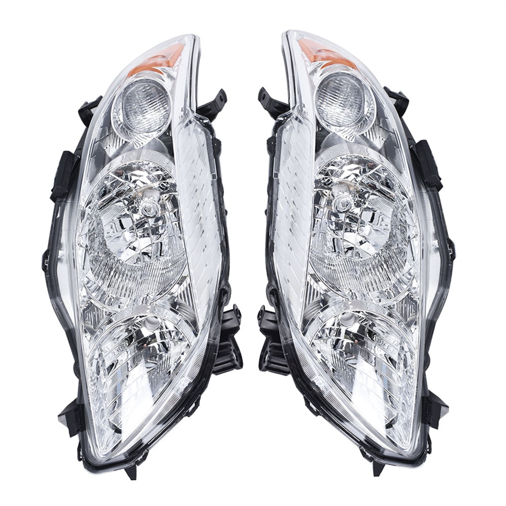 munirater Silver Headlight Headlamp Assembly Driver and Passenger Side ...