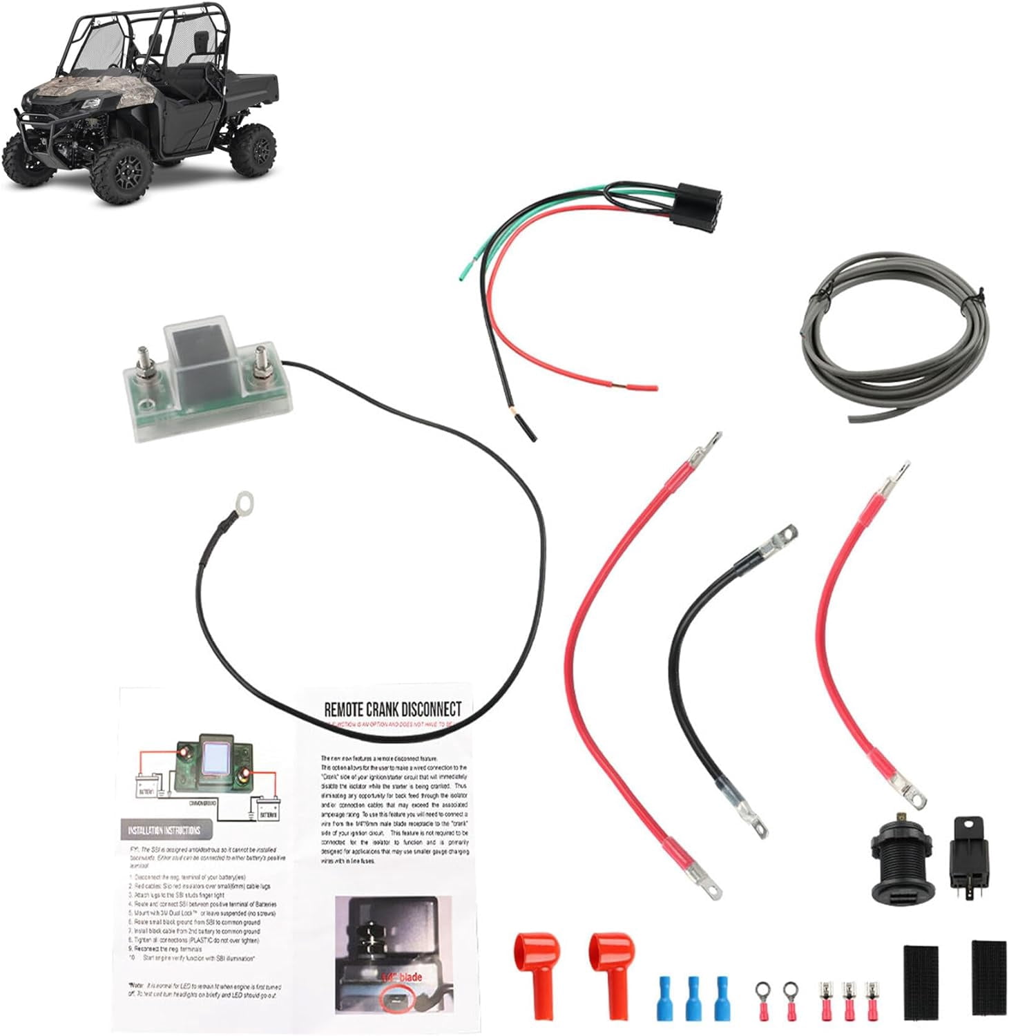 munirater UTV-SBI-CM Retrofit Dual Battery Kit Replacement for Pioneer ...