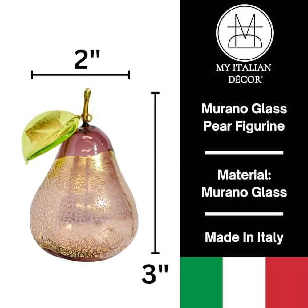 murano glass MyItalianDecor Hand Blown Pear, 3 inch, Violet Fruit ...