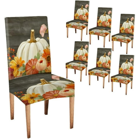 muroi Fall Chair Covers Set of 6 Stretch Parsons Chair Slipcovers Universal Removable Washable ...