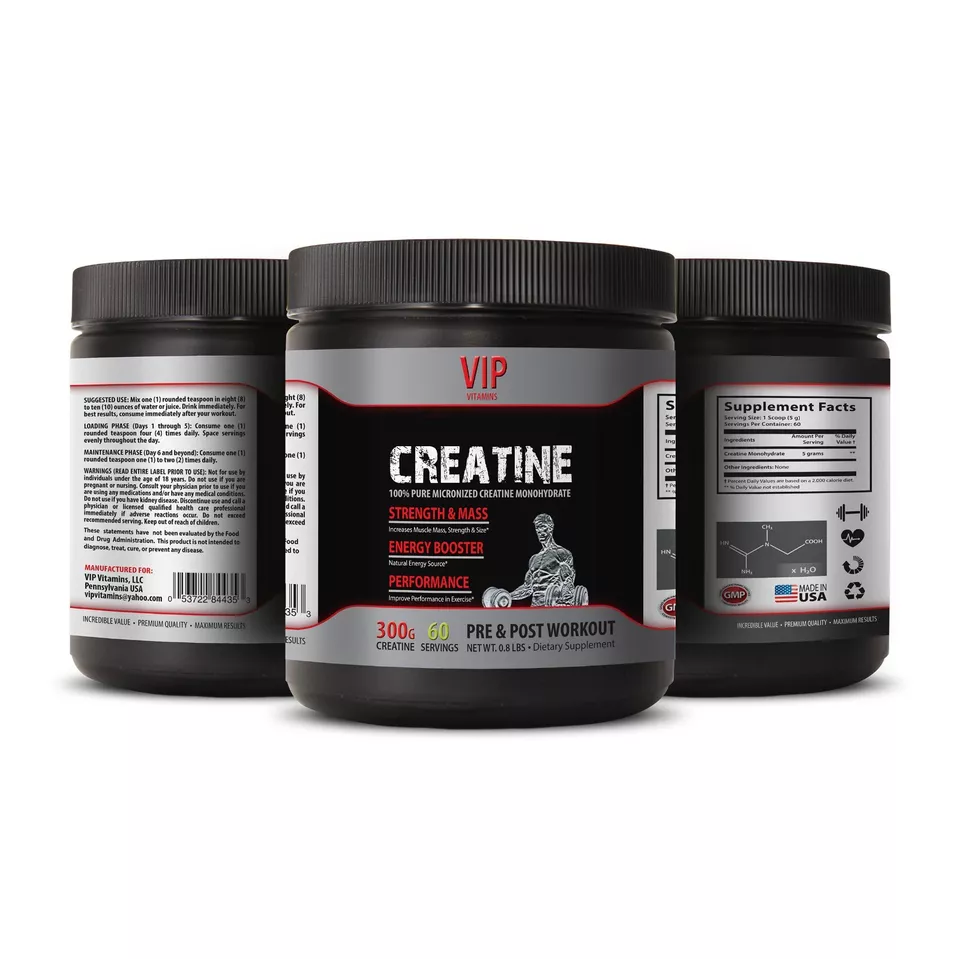 muscle builder - MICRONIZED CREATINE 300G - boost energy levels 1 CAN ...