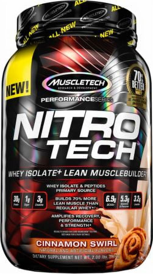 muscletech nitrotech protein powder, 100% whey protein with whey ...