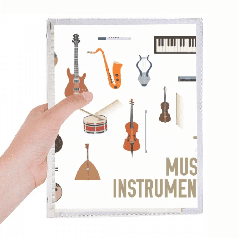 music instruments combination pattern notebook loose diary refillable ...