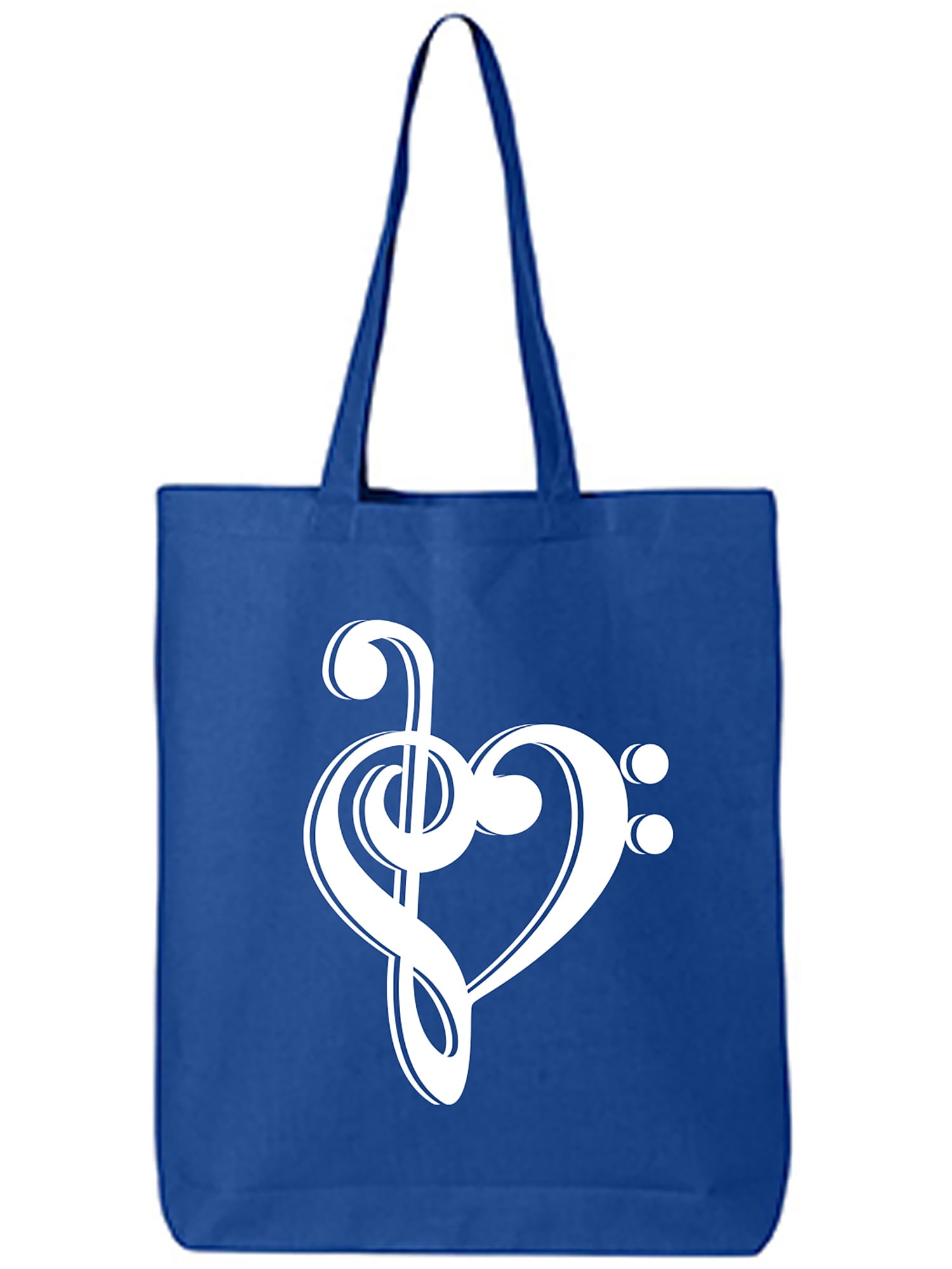 music note heart Cotton Canvas Tote Bag - Walmart.com