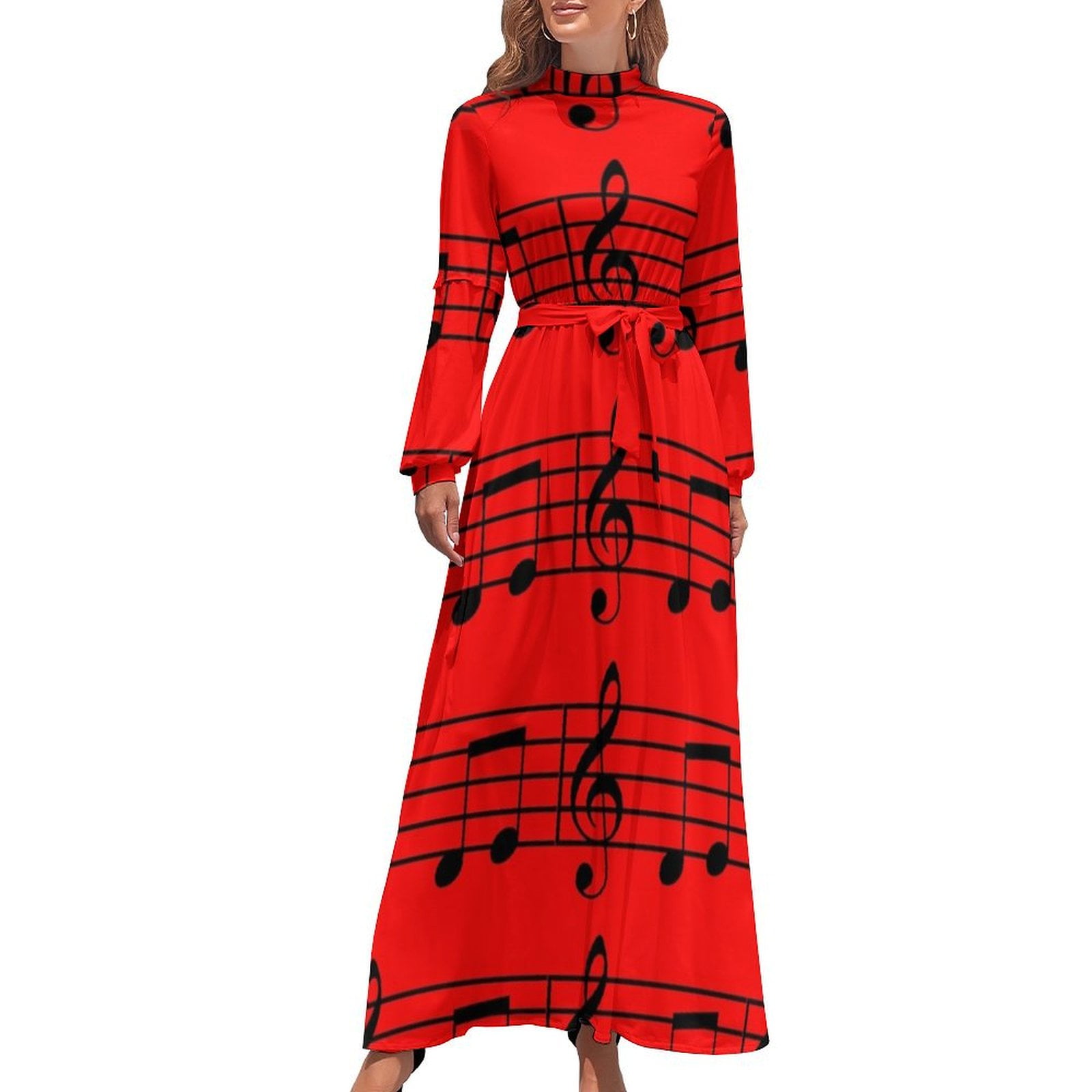 music notes Long Dress clothing women summer 2024 wedding guest dress ...