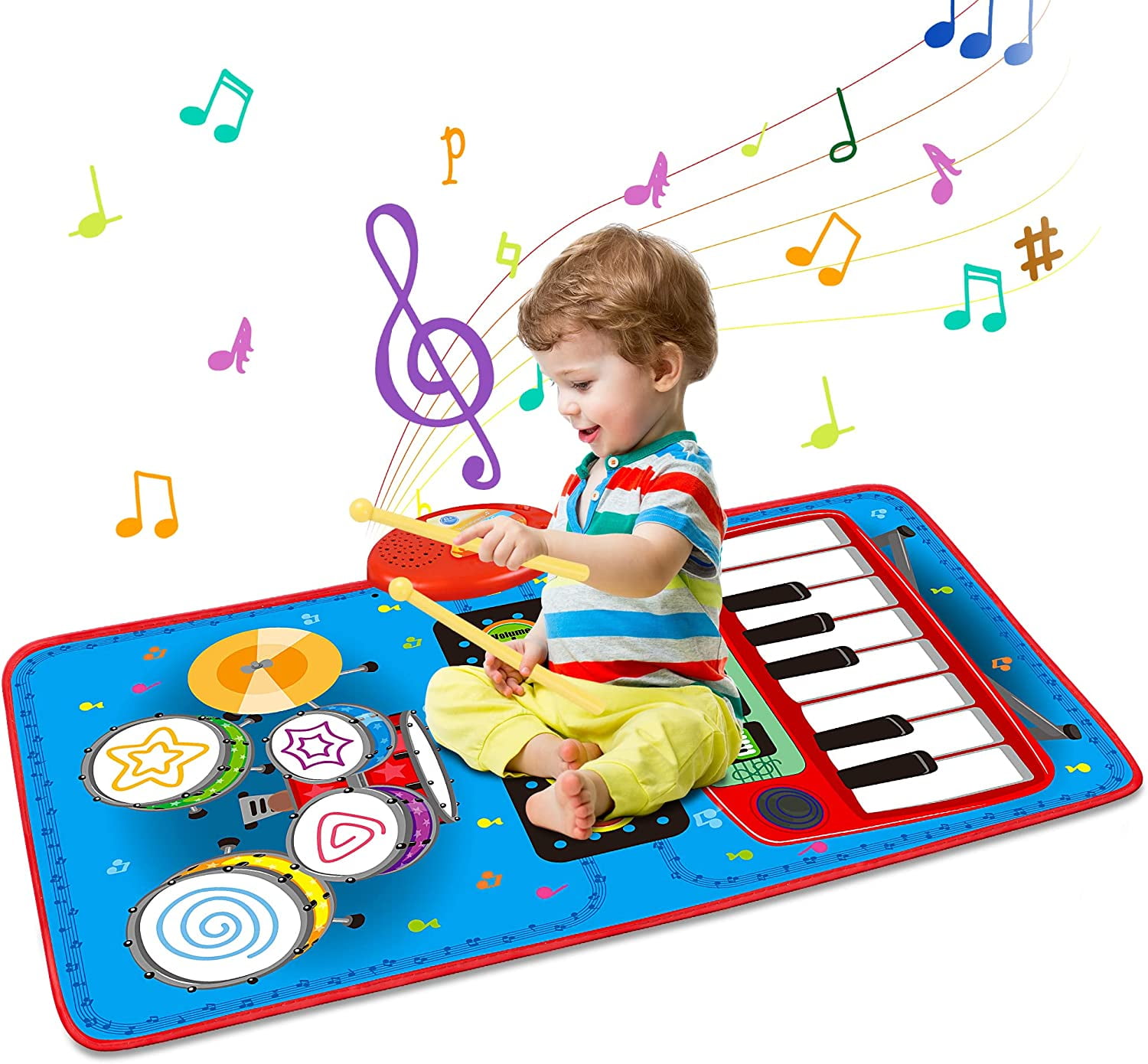 musical, floor keyboard for toddlers, music dance mat, baby toys ...