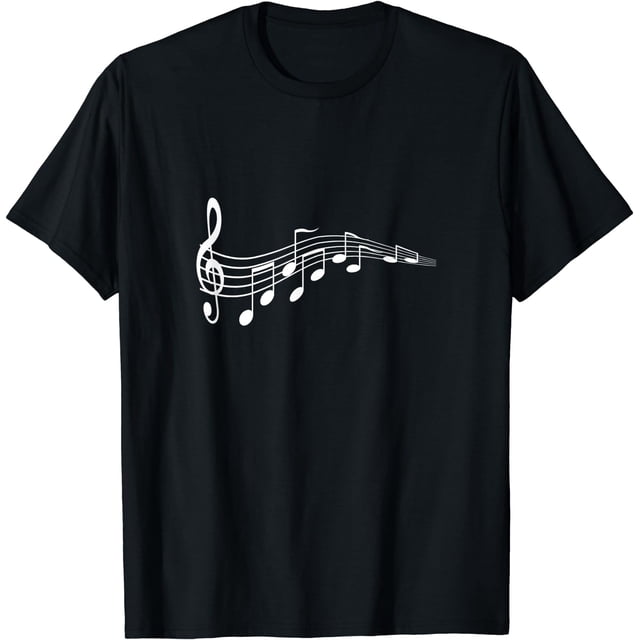 musical notes Music Dad T-shirt text in treble clef t-shirt - Walmart.com