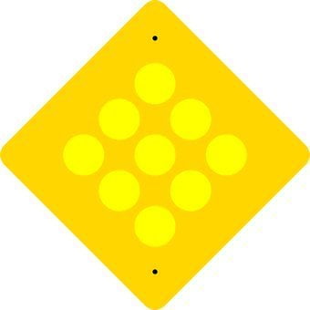 mutcd om1-1 yellow reflector warning signs - 18x18 -end marker sign ...