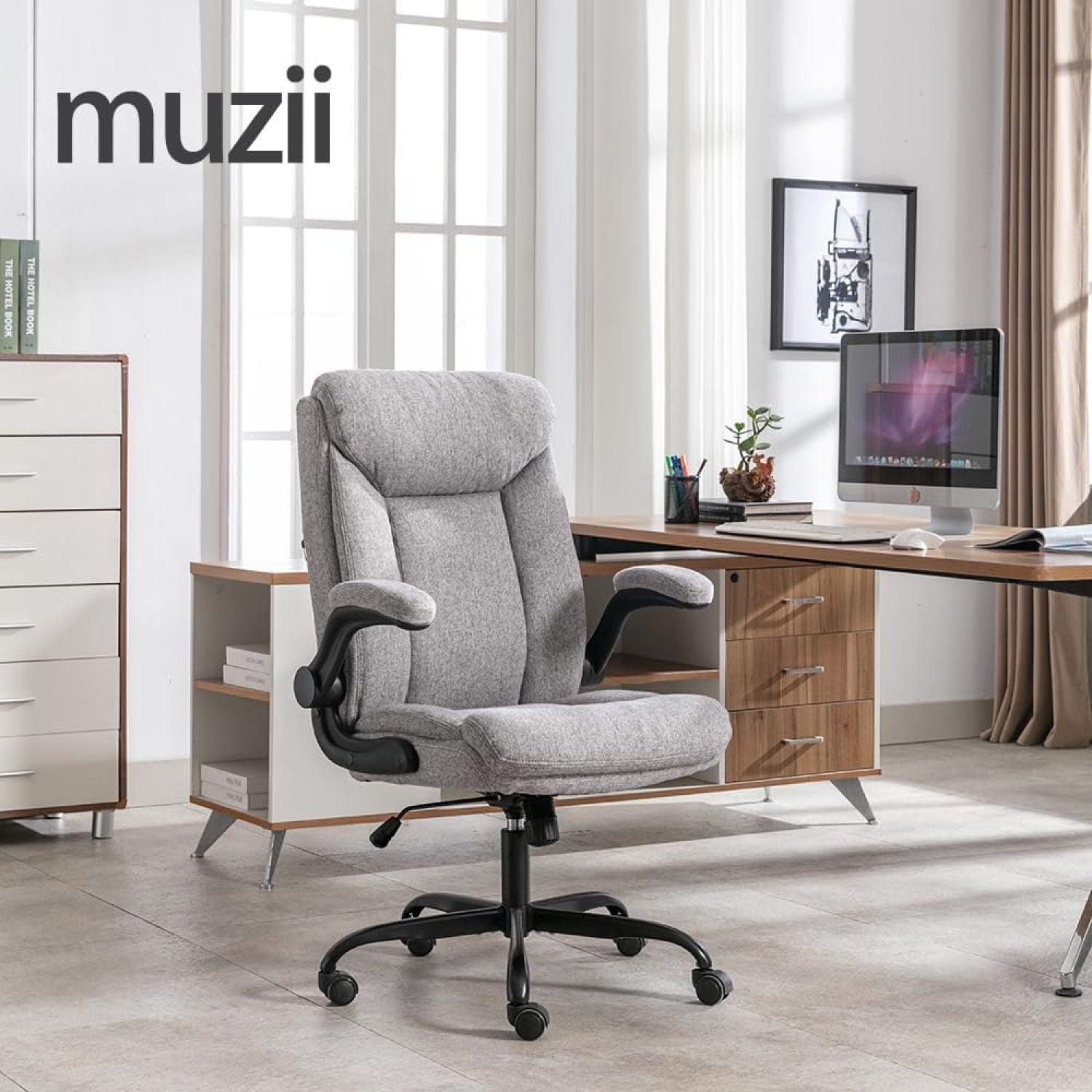 muzii Office Chair High Back Ergonomic Executive Chair Comfortable ...