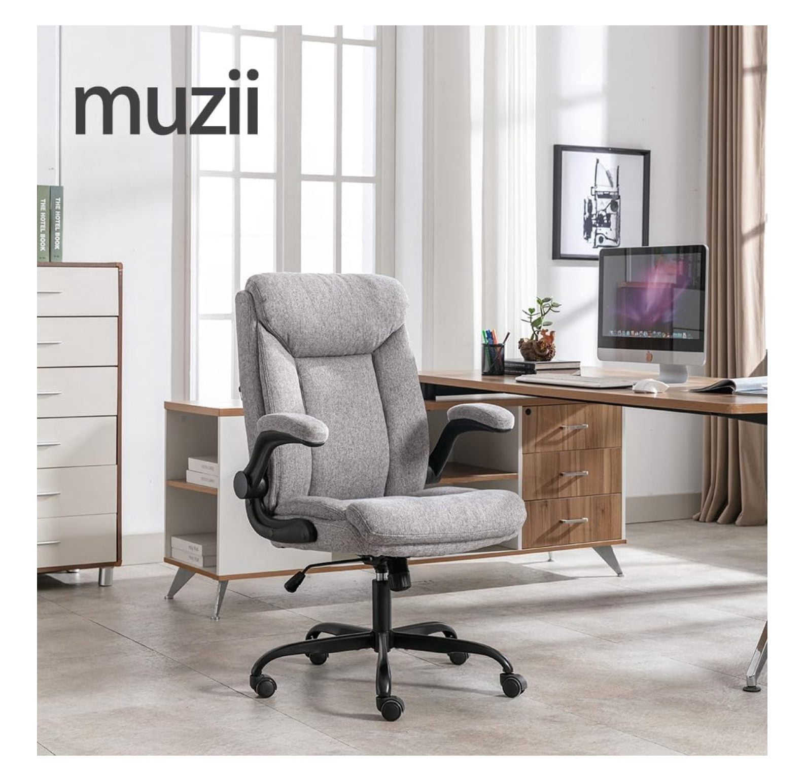 muzii Office Chair High Back Ergonomic Executive Chair Comfortable ...