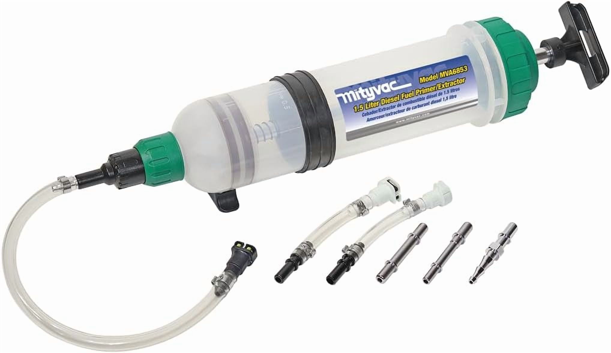 **mva6853 1.5 liter fuel/fluid evacuation extractor and primer syringe ...