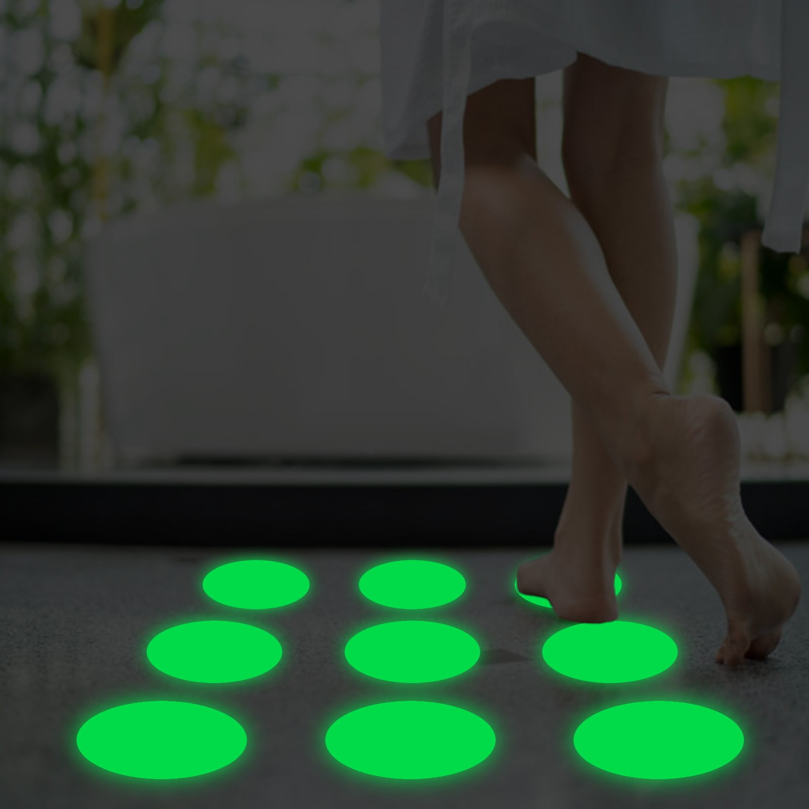 mveomtd 20PC Bathroom Anti-Slip Pad Fluorescent Luminous Stairs ...