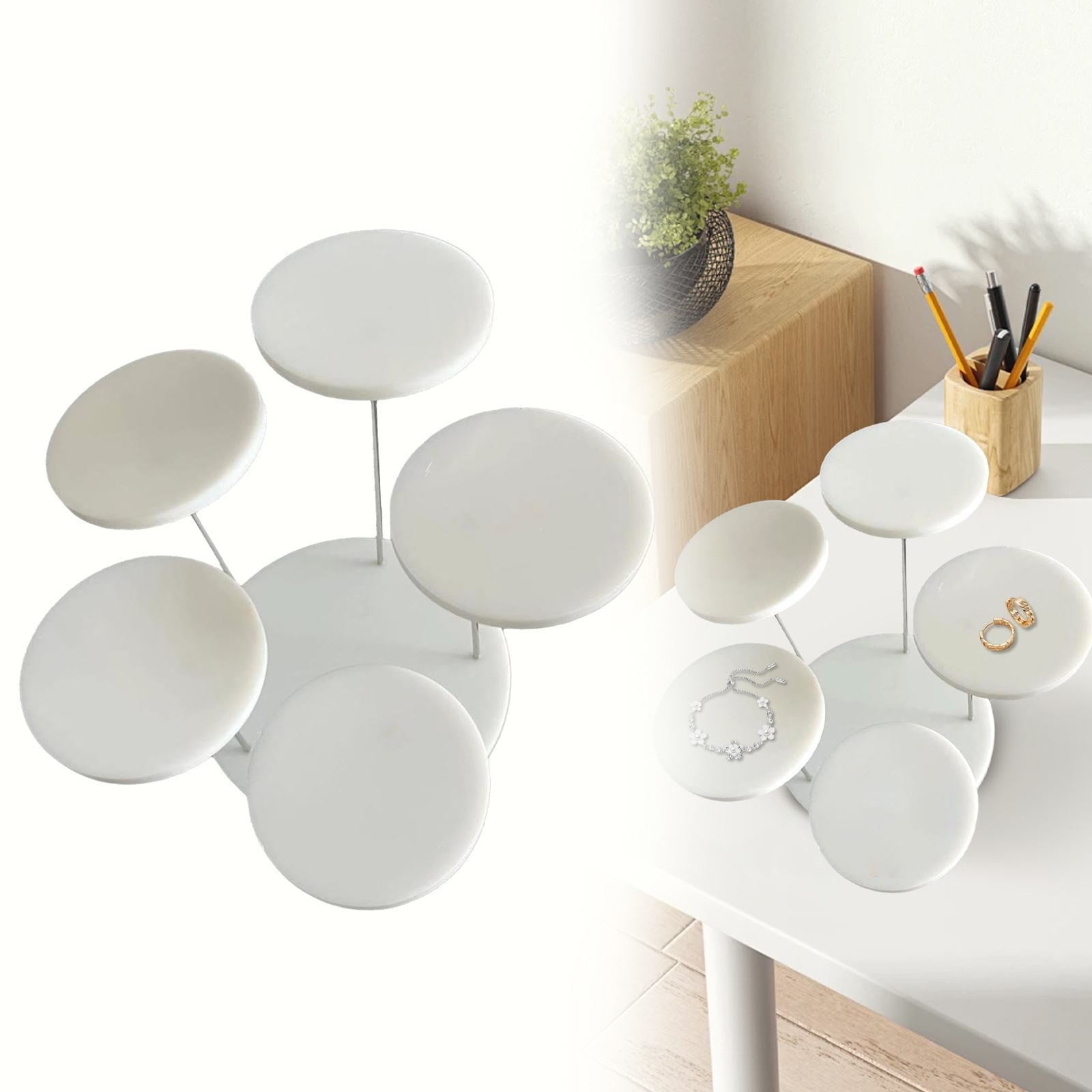 mveomtd Acrylic Display 5 Tier Organizer Rotate Layered Rings Holder ...