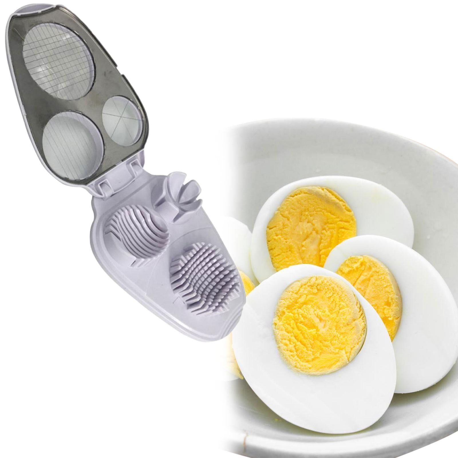 mveomtd Egg Slicer 3/1 Boiled Egg Cutter Stainless Egg Cutter Boiled ...