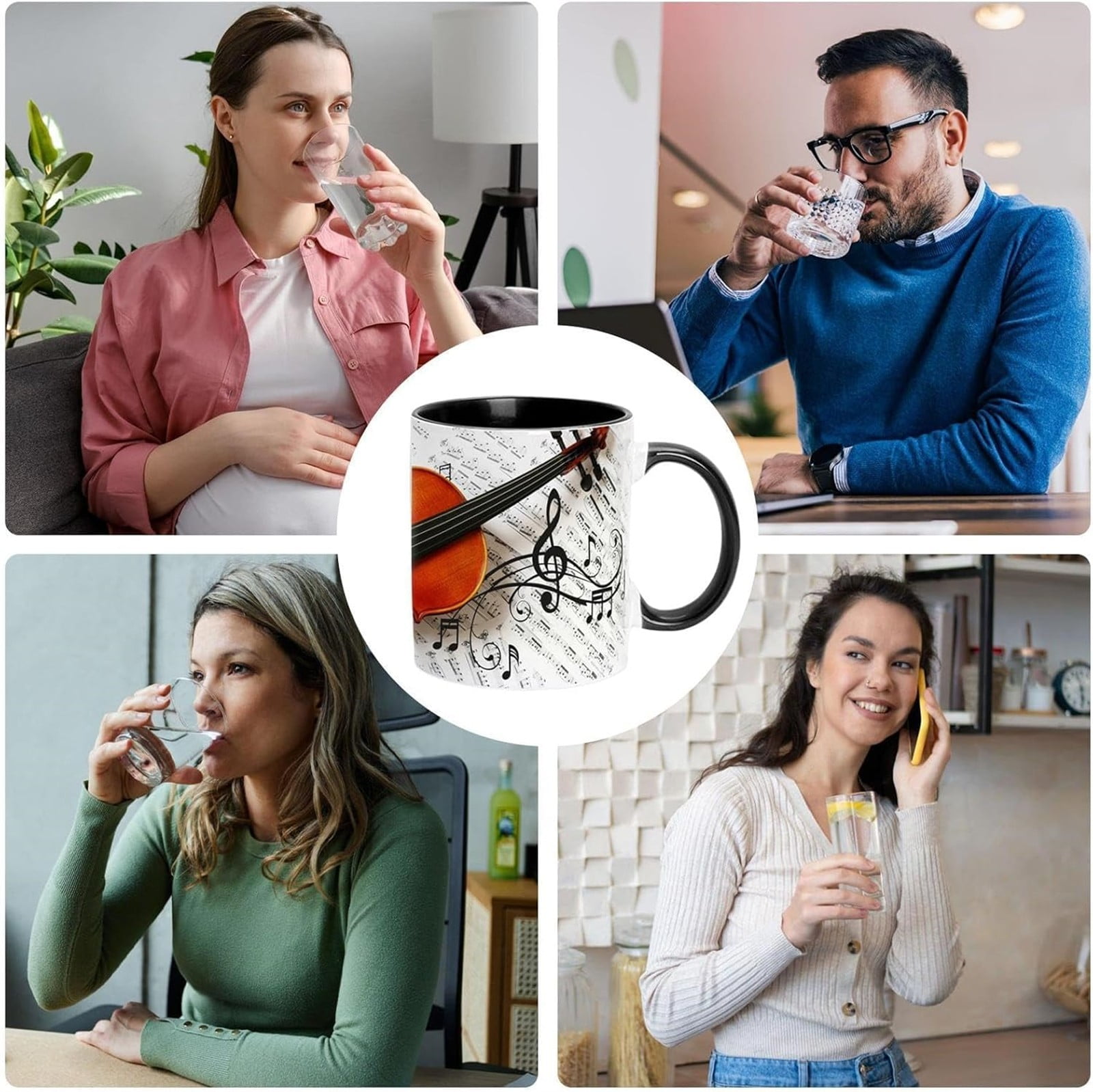 mveomtd Musical Notes Design Guitar Piano Coffee Mugs Creative Music ...