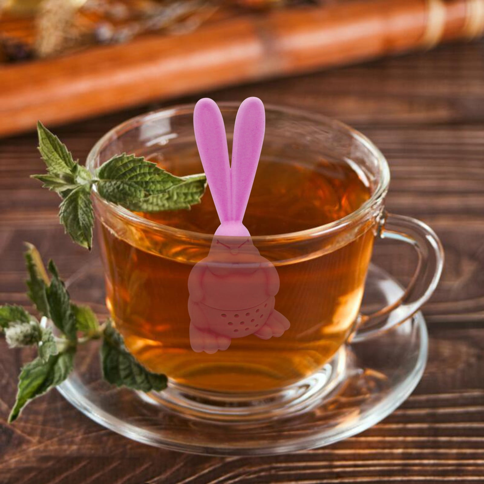 mveomtd Tea Set Rabbit Tea Maker Rabbit Tea Filter Silicone Rabbit Tea ...