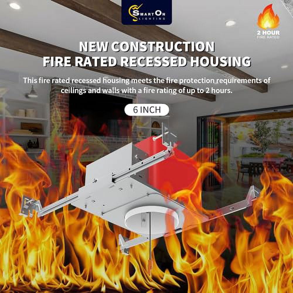 mw 2 Pack 6 Inch New Construction Recessed Housing Can Light New ...