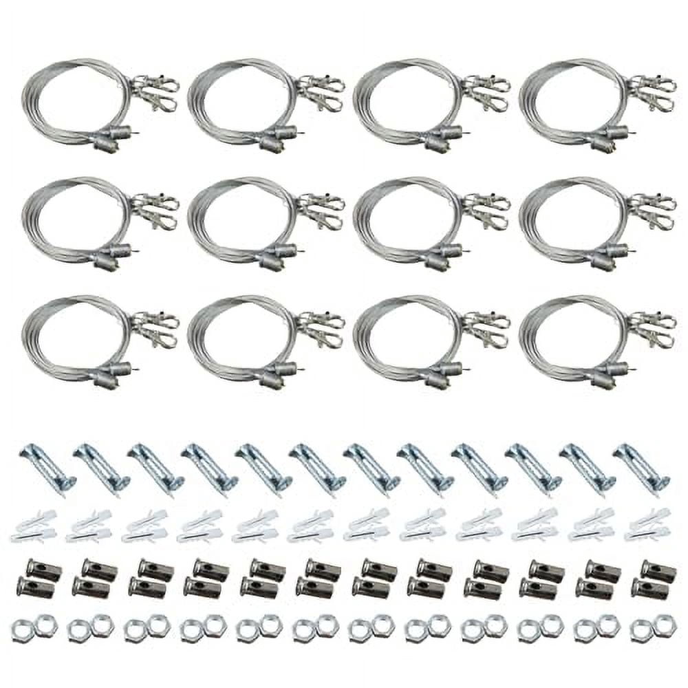 mw Lighting 5ft Lighting Suspension Cable Kit for Panel Light, Troffer ...