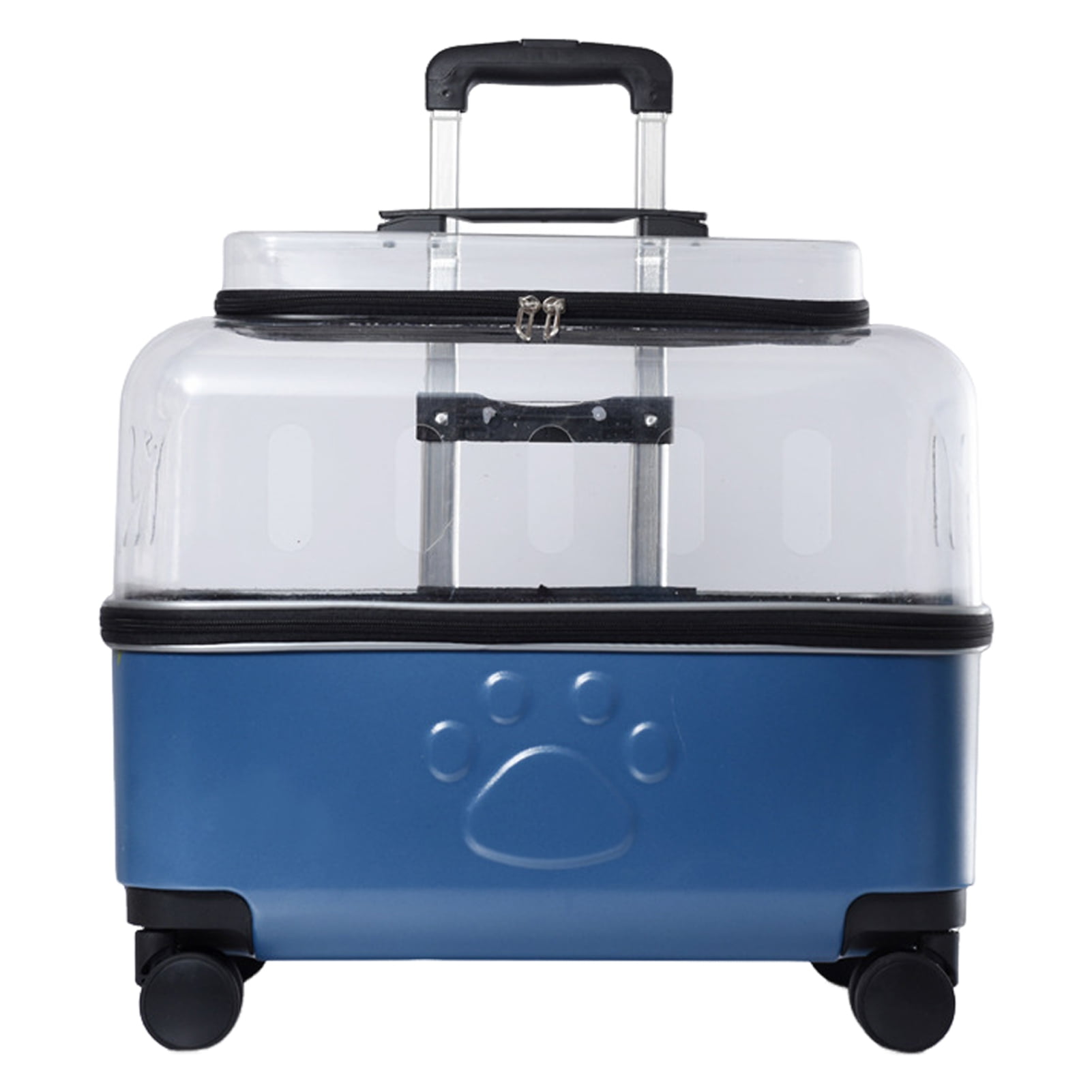 mwptoo Cat Carrier with Wheels Transparent Pet Carrier Cat Trolley Case ...