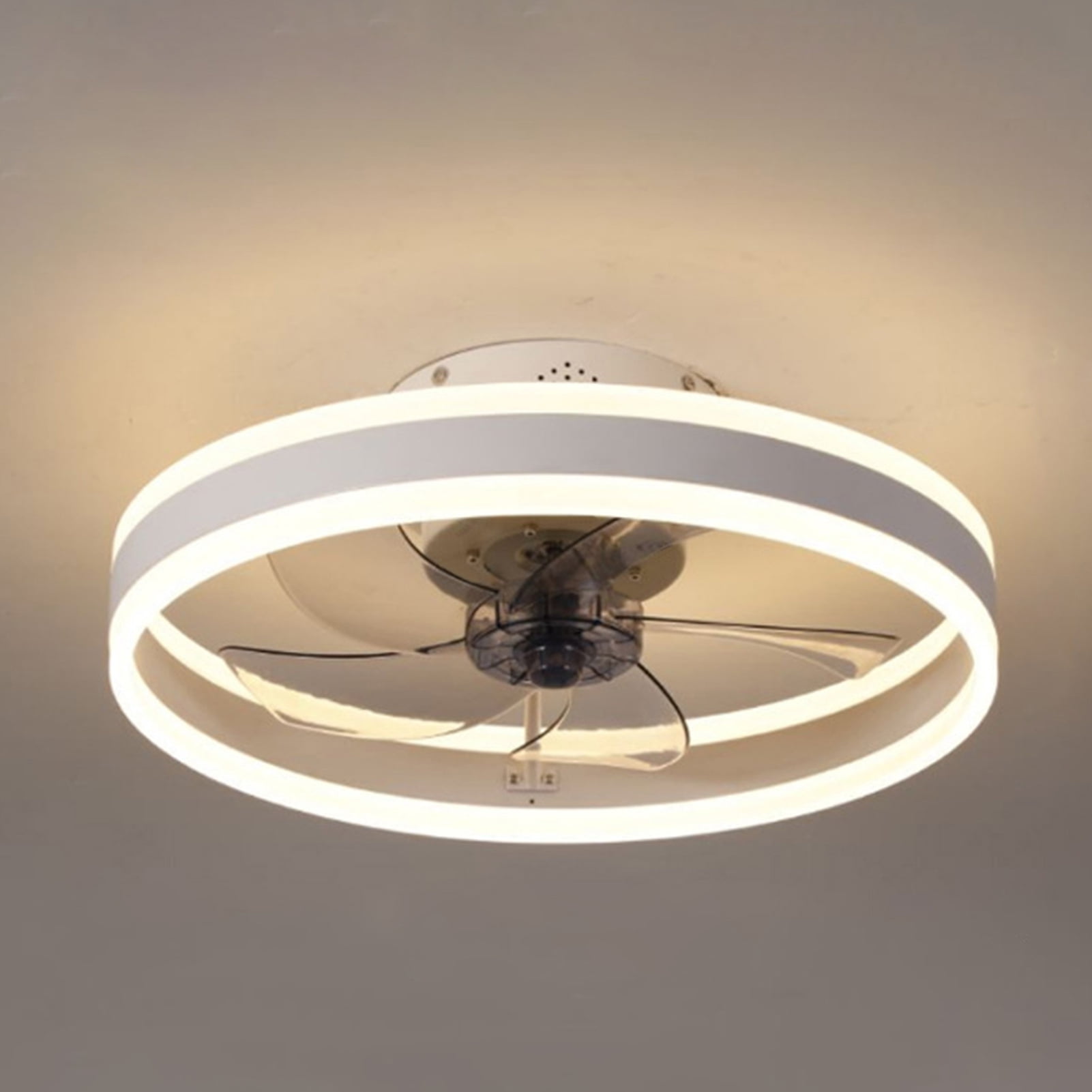 mwptoo Ceiling Fans with Lights,Flush Mount Ceiling Fan with Lights and ...