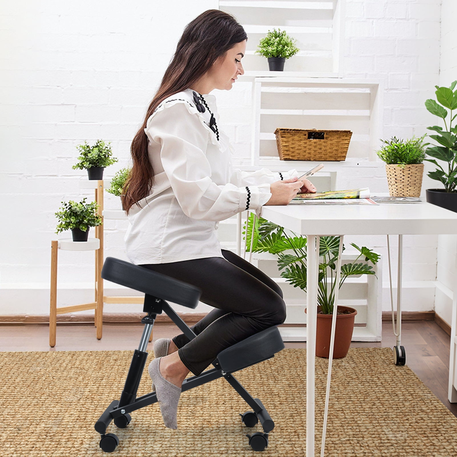 mwptoo Ergonomic Kneeling Chair, Posture Chair to Relieve Neck & Back ...