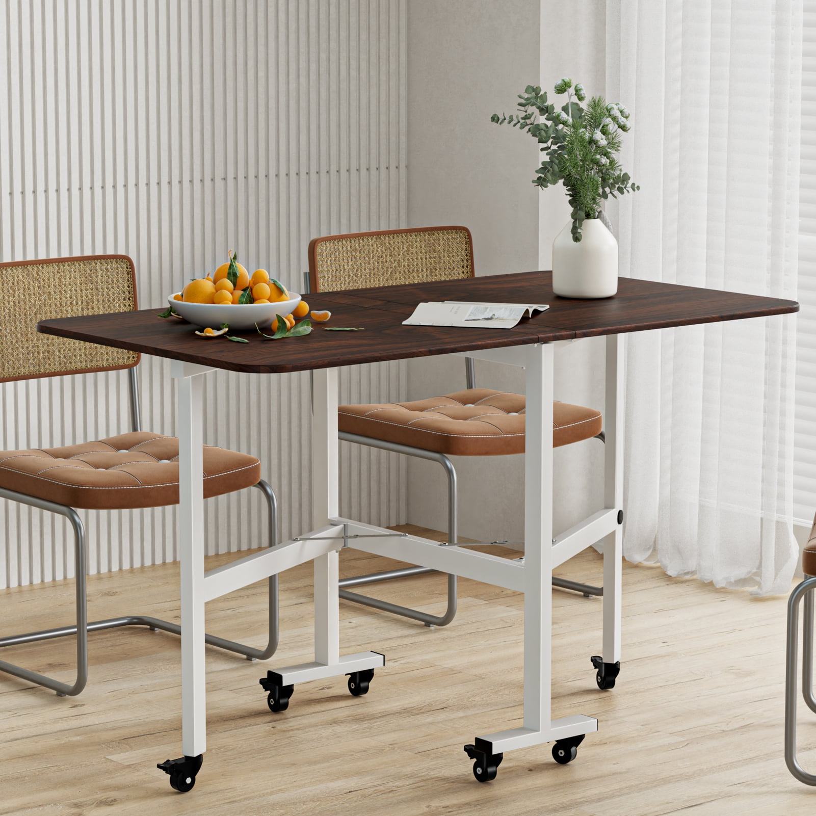 mwptoo Folding Dining Table, Drop Leaf Dining Table, Foldable ...