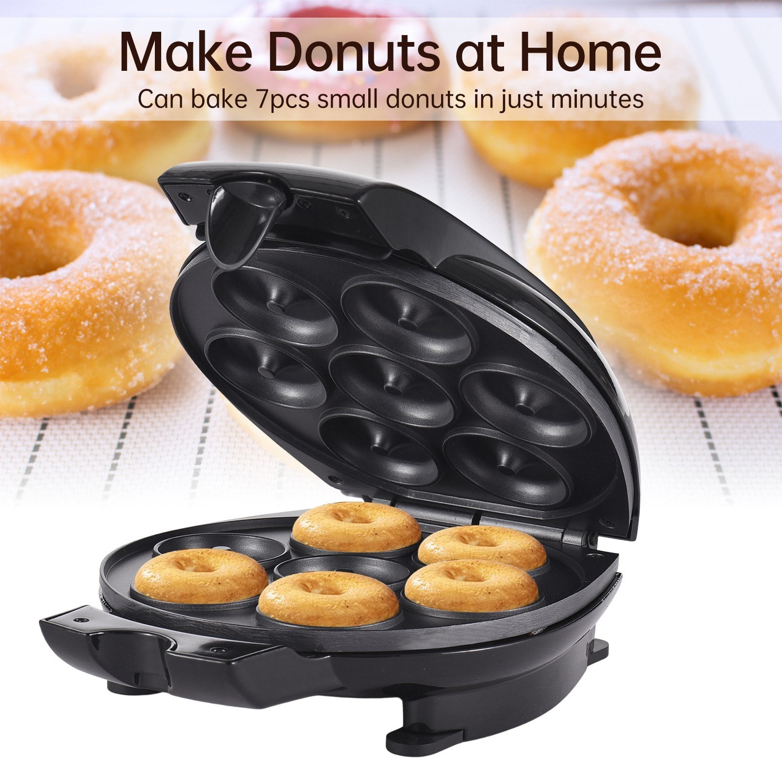 mwptoo Mini Donut Maker Machine for Kid-Friendly Breakfast, Snacks ...