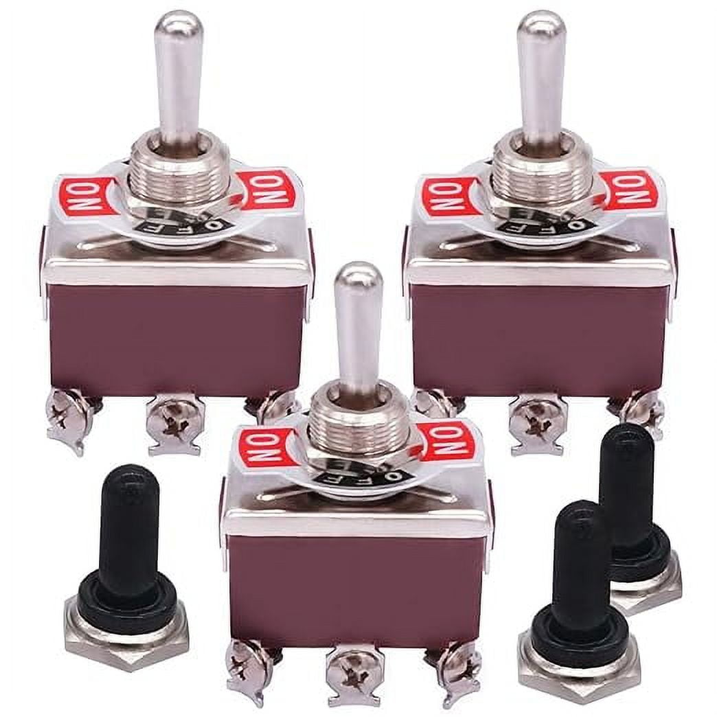 mxuteuk/3 Pcs Heavy Duty Rocker Toggle Switch 6 Pin 3 Position ON/Off ...