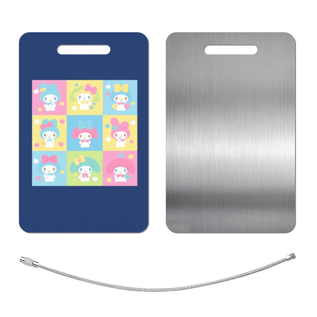 my melody Stainless steel luggage tag (double-sided printing）Travel ...
