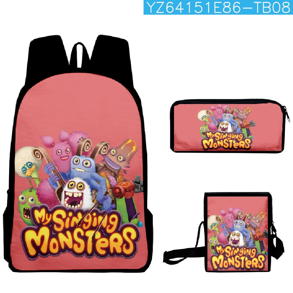 my singing monsters 3D Printed 3pcs/Set Bags Laptop Daypack Backpack ...