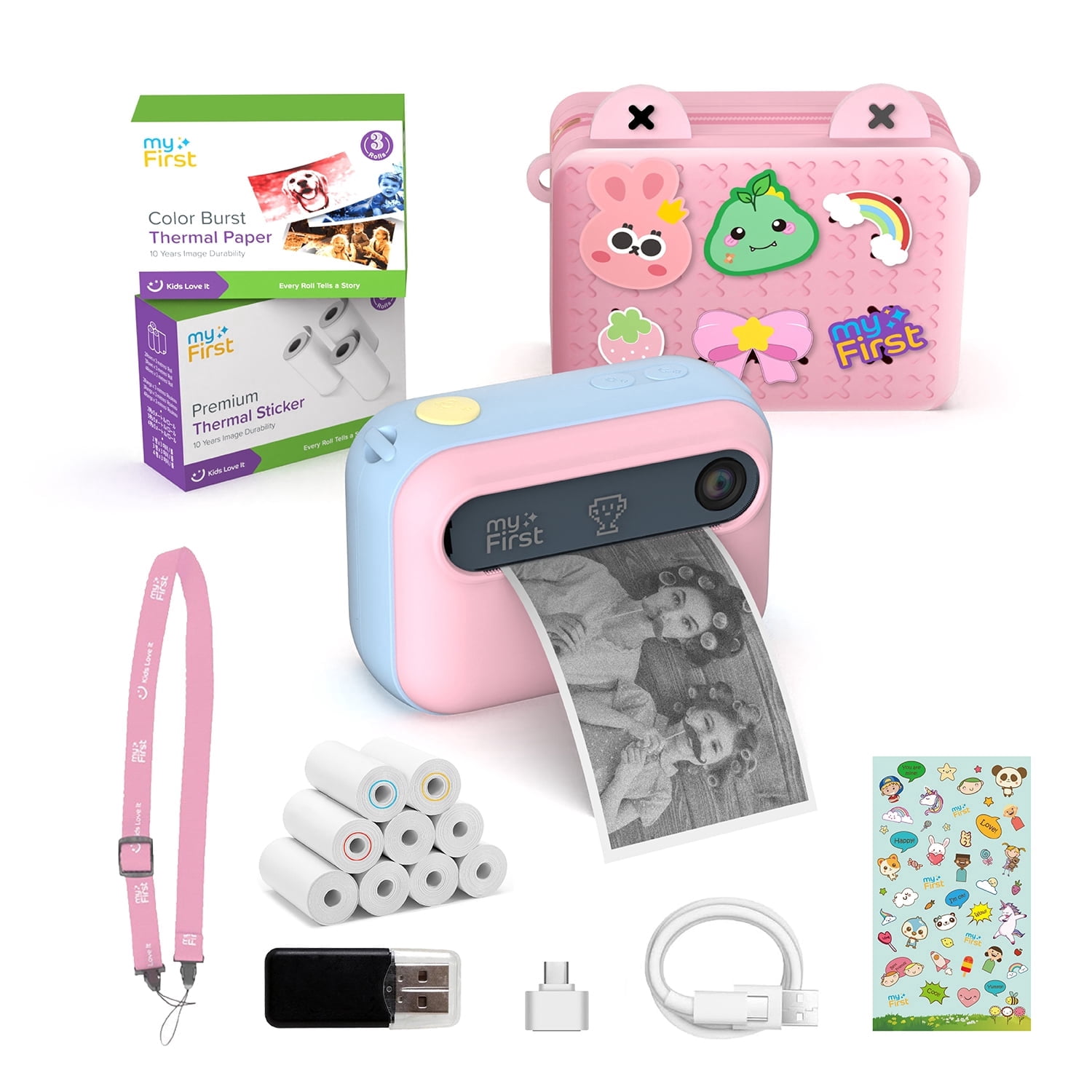 myFirst Dual Screen Kids Instant Print Camera Insta 20 Bundle Set ...
