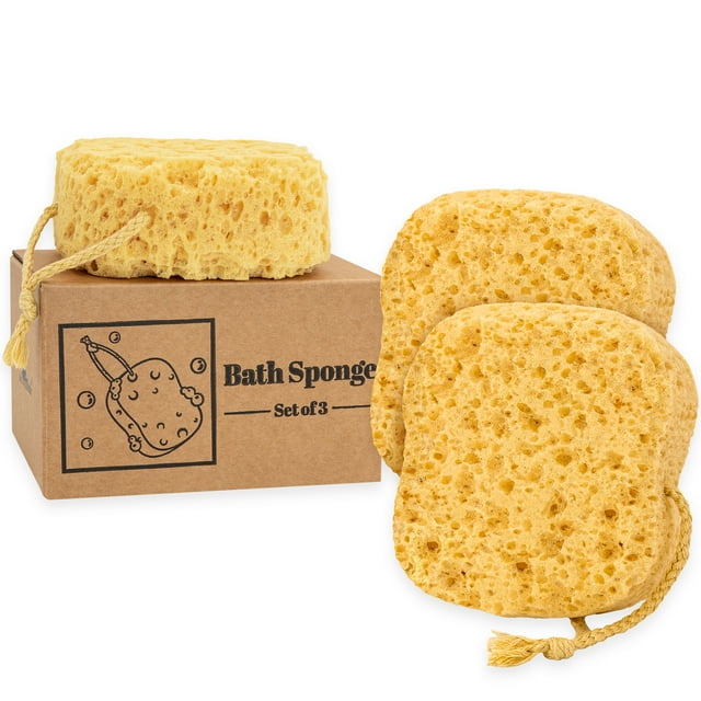 myHomeBody Premium Bath Sponge, Shower Loofah, Square, 3 Pack - Walmart.com