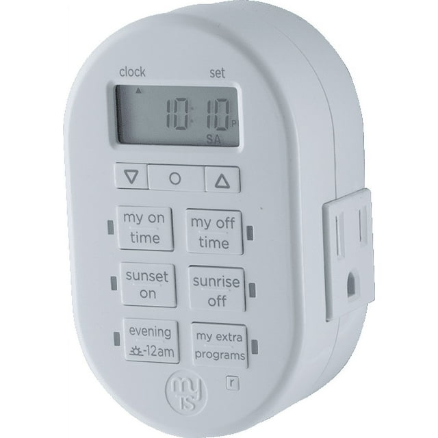 myTouchSmart 2-Outlet Plug-In 7-Day SunSmart Digital Timer, 35150 ...