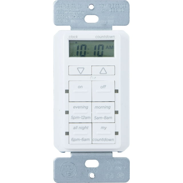myTouchSmart In-Wall Digital Timer, Simple Setup, Easy On/Off Buttons ...